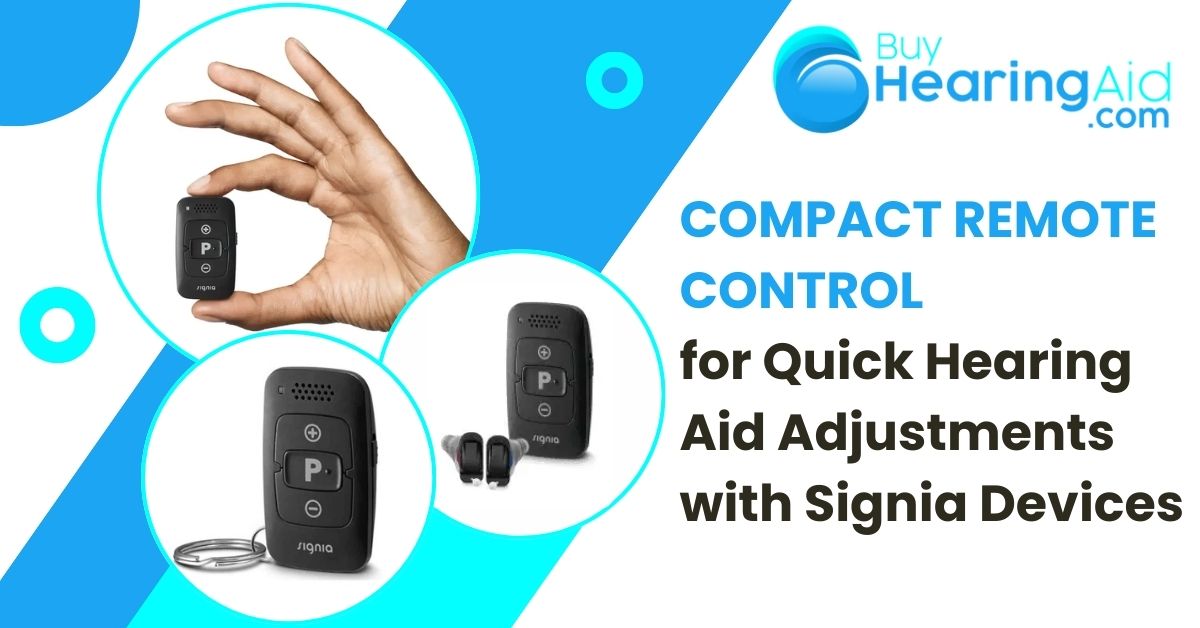 Compact Remote Control for Quick Hearing Aid Adjustments with Signia D