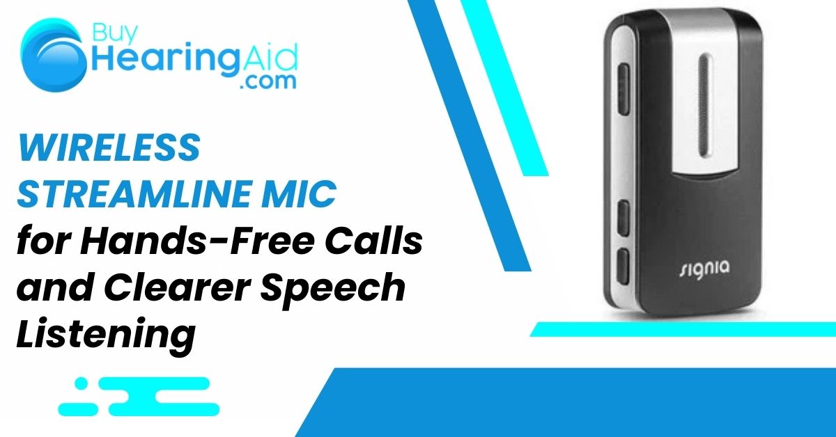 Wireless StreamLine Mic for Hands-Free Calls and Clearer Speech Listen